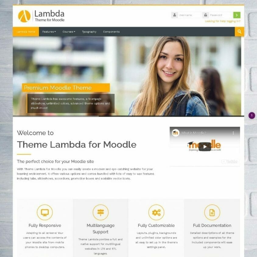Lambda - Responsive Moodle Theme | Application Package Repository Telkom University