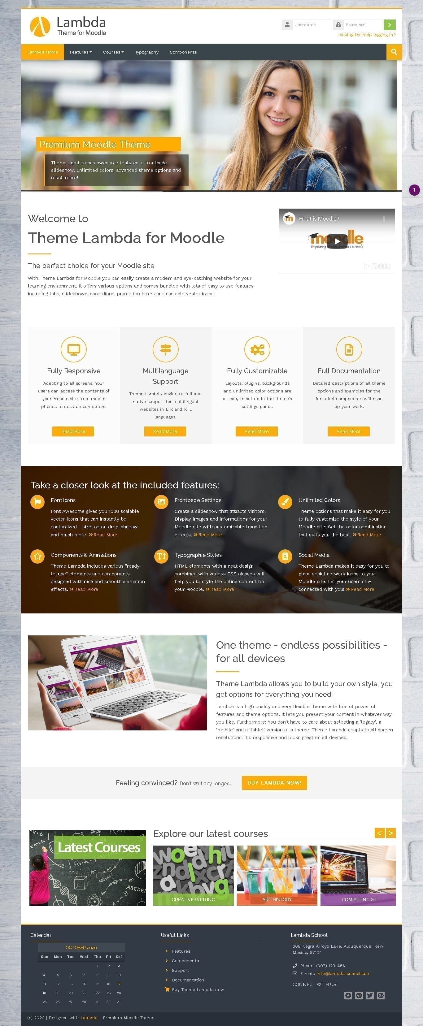 Lambda - Responsive Moodle Theme - Application Package Repository Telkom University